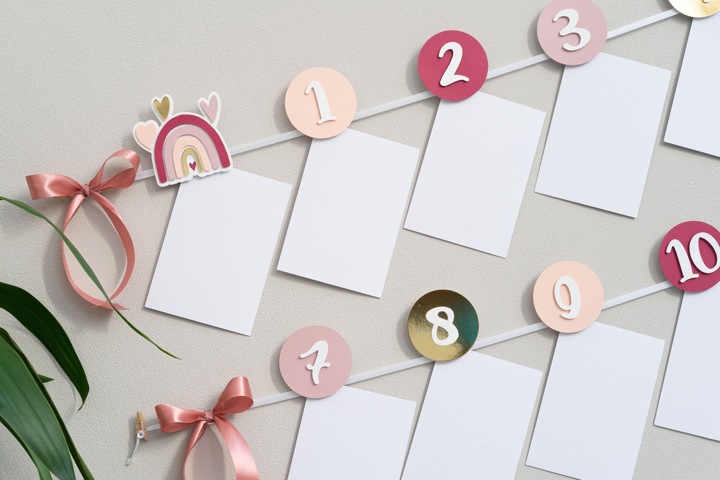 Boho Rainbow Birthday Decorations Girl Monthly Photo Banner - Etsy