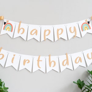 Boho Rainbow First Birthday Party Bundle Mustard Mint Black Dots Coral ...