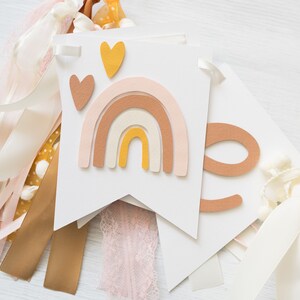 Rainbow Birthday Banner Boho Party Decor First Party High Chair Bunting ...