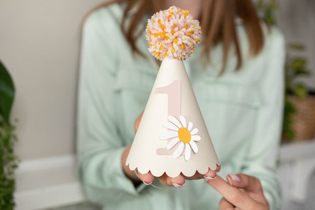 One Party Hat Daisy 1st Birthday Boho Cake Smash Decor - Etsy