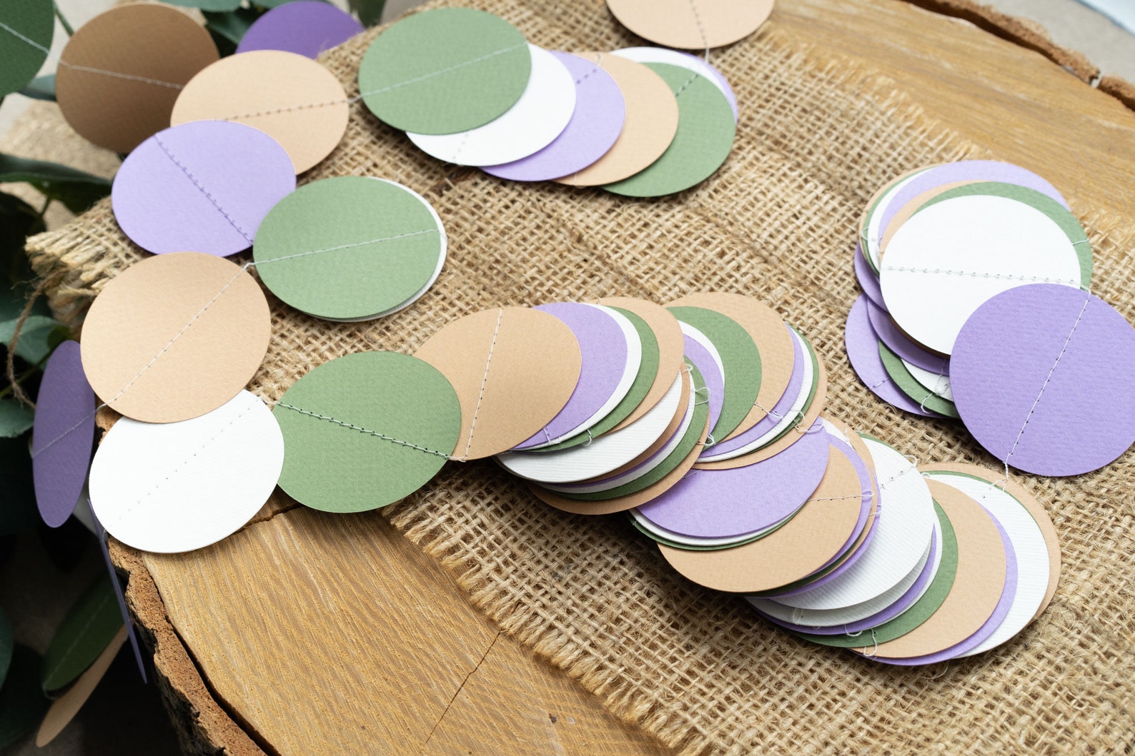 Violet Green Tan Garland Backdrop Decorations for Cake Smash & - Etsy