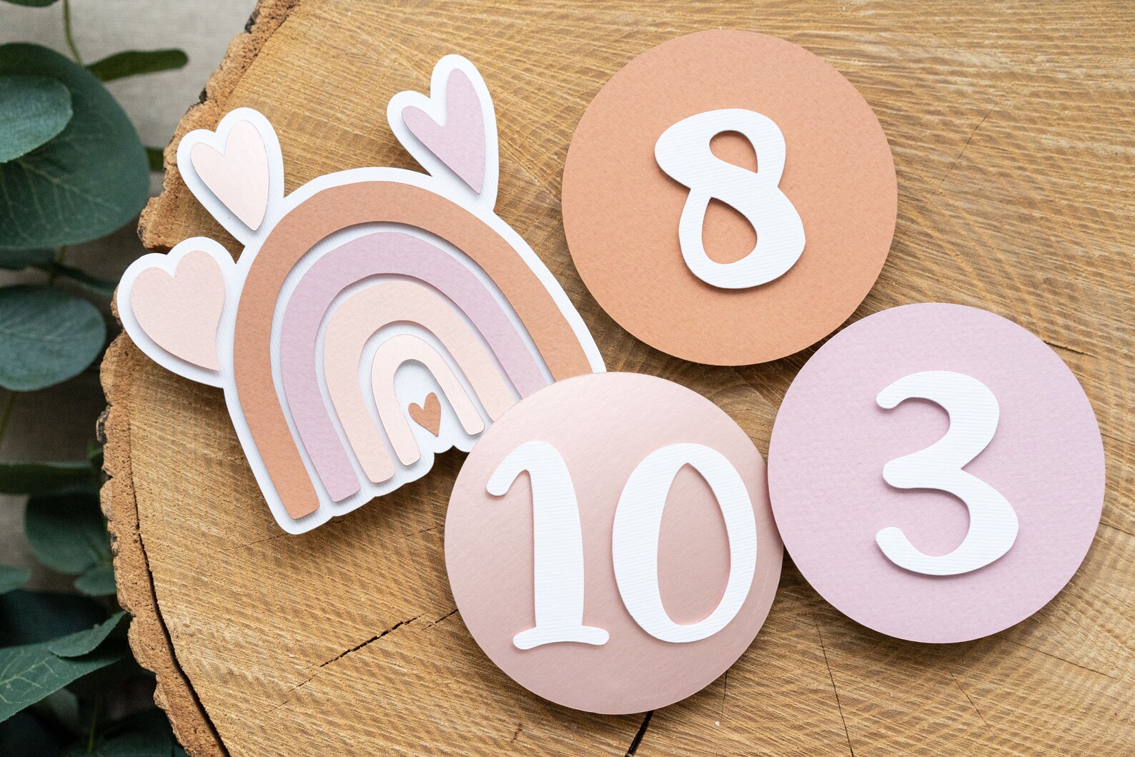 Boho Rainbow Monthly Photo Banner for 1st Birthday Girl to - Etsy