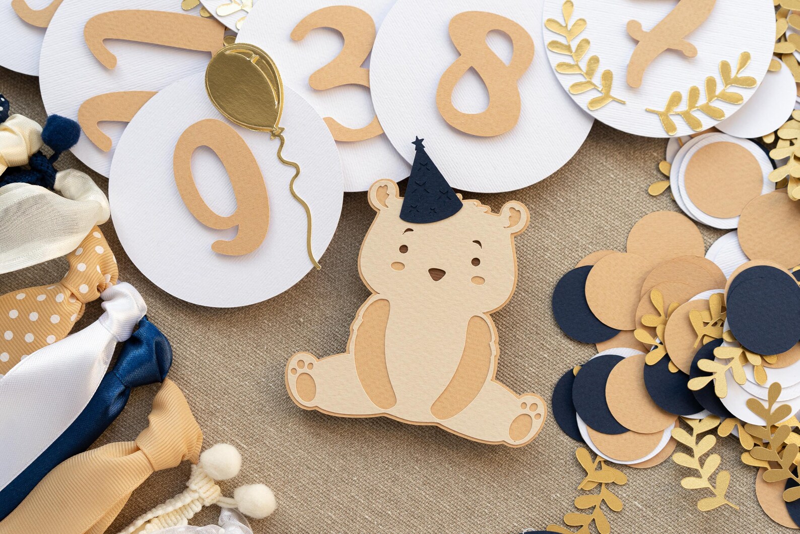 Teddy Bear 12 Month Photo Banner Woodland Greenery Baby Boy - Etsy