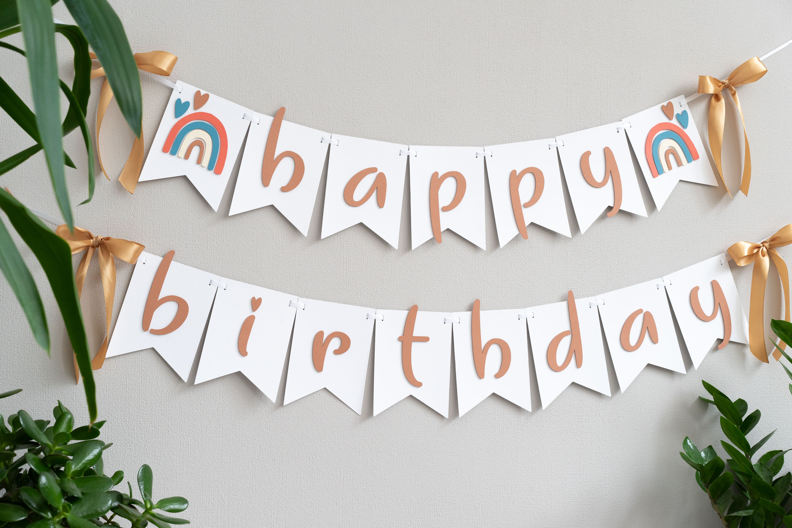 Boho Rainbow First Birthday Banner Baby 1st Bohemian Party Decor Muted ...