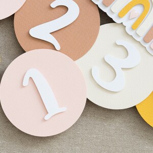 Boho Rainbow Monthly Photo Banner Muted Neutral Modern First Birthday ...