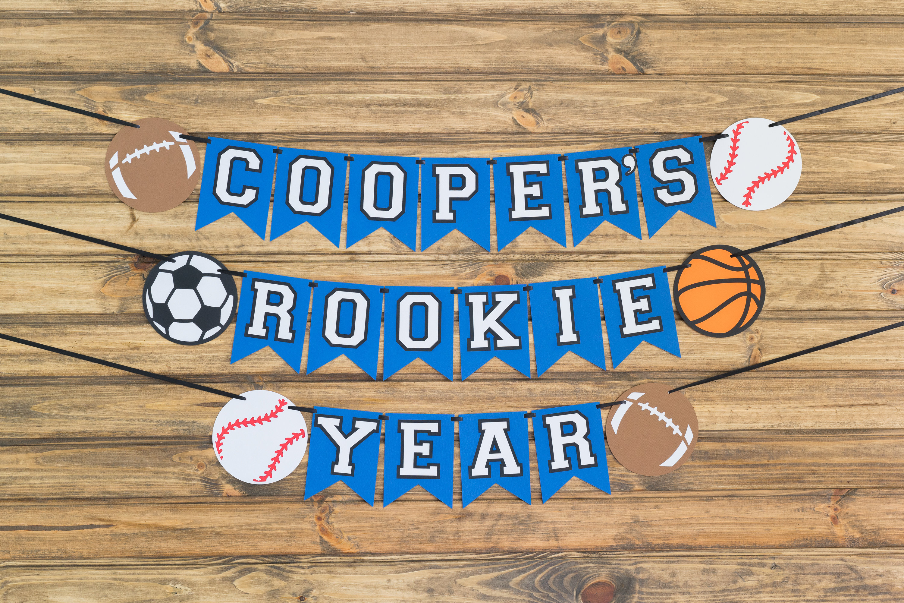 Rookie Year First Birthday Boy Party Decorations Sports Banner | Etsy