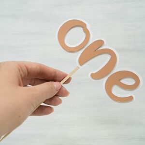 Rainbow Birthday Cake Topper Boho First Party Neutral Centerpieces ...