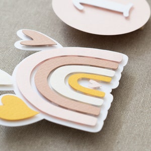 Boho Rainbow Monthly Photo Banner Muted Neutral Modern First Birthday ...