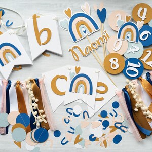 Rainbow Monthly Photo Banner Boho Modern First Birthday Party Decor ...