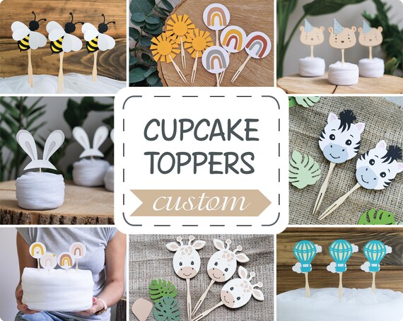 Matching or Custom Cupcake Toppers - Etsy