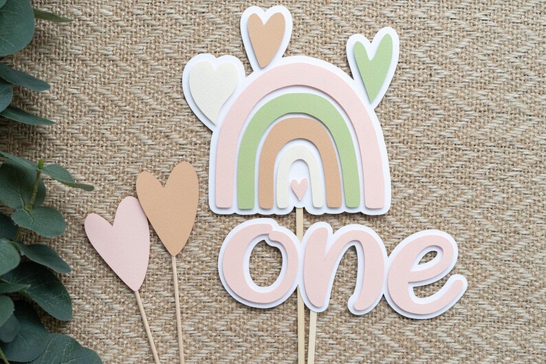 Boho Rainbow First Birthday Party Bundle for Baby Girl - Etsy