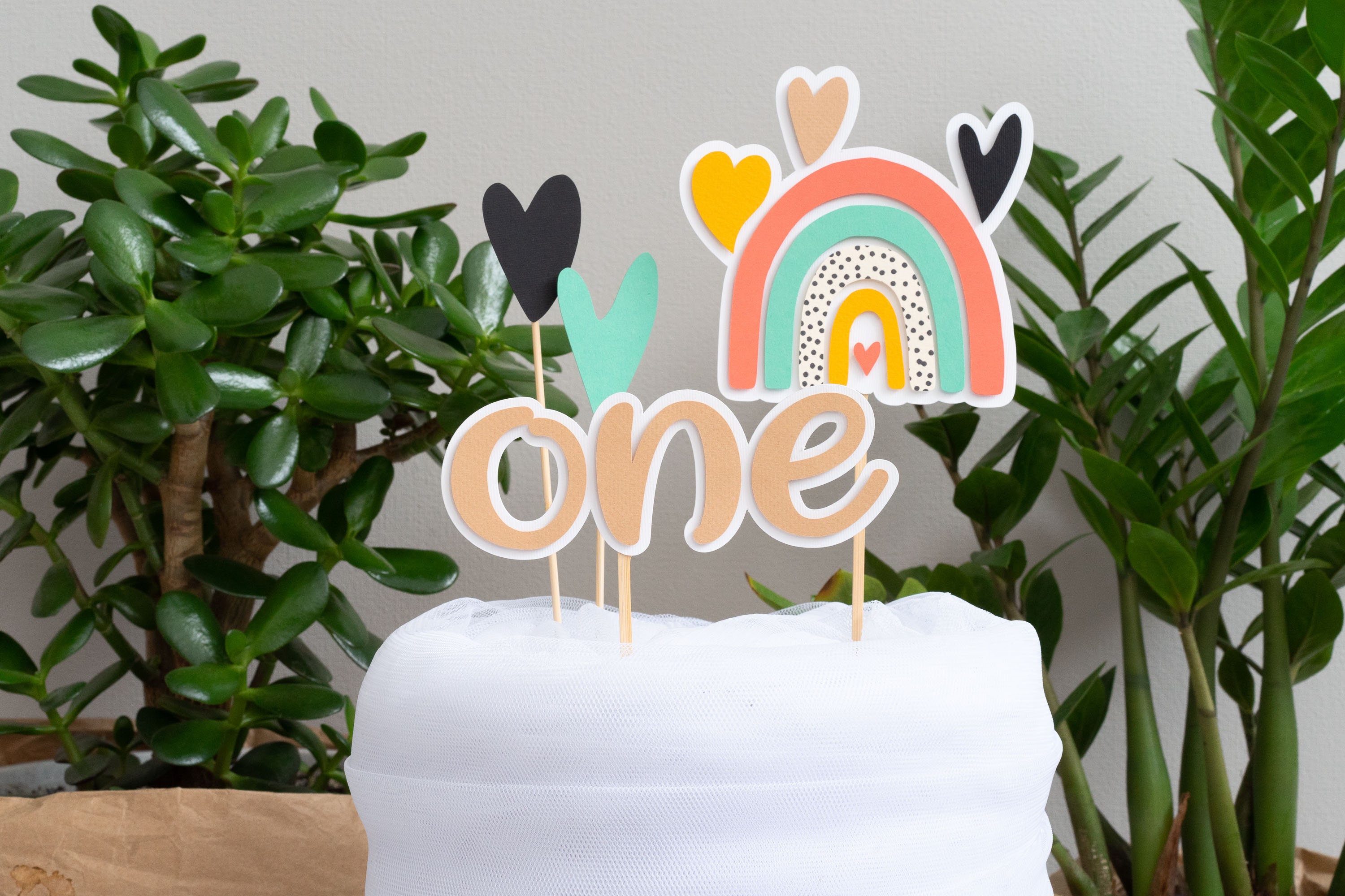 Boho Rainbow First Birthday Party Bundle Mustard Mint Black | Etsy