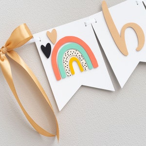 Boho Rainbow First Birthday Party Bundle Mustard Mint Black Dots Coral ...