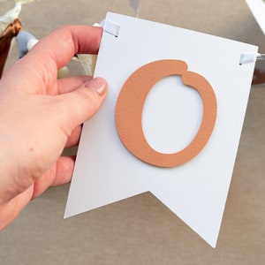 Baby First Boho Birthday Banner Modern Muted Neutral Rainbow One Year ...