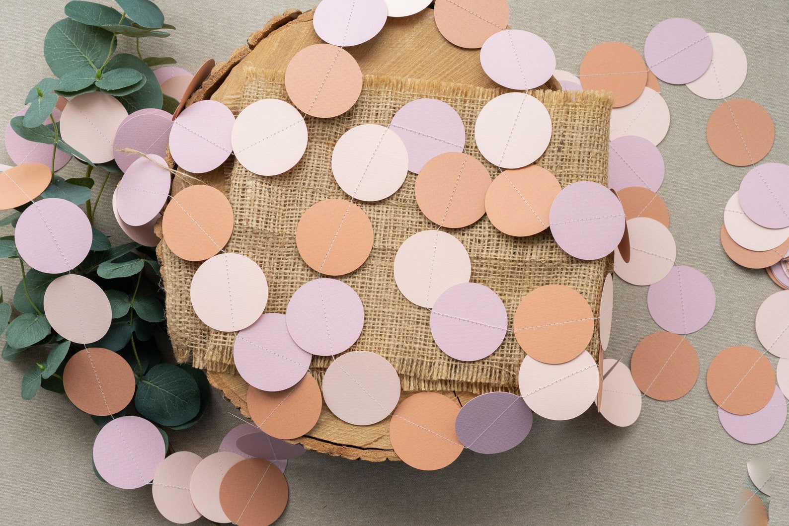 Boho Paper Garland for Muted Rainbow Girl First Birthday or Baby Shower ...