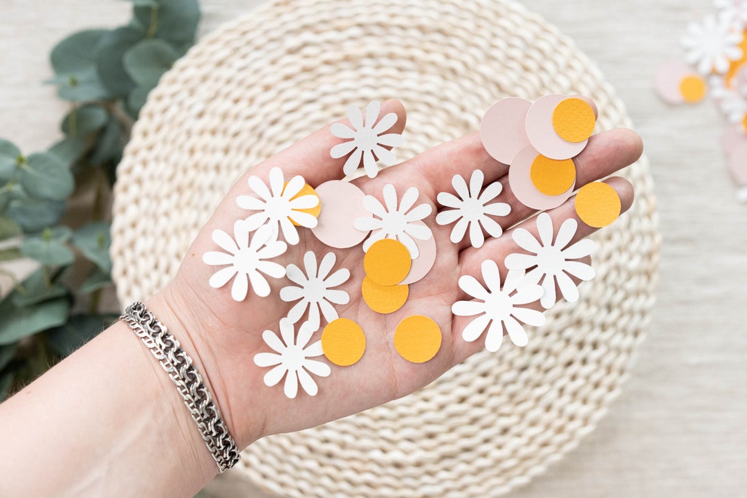 Daisy Confetti Table Decor Baby Shower Daisies or Groovy Babe Theme ...