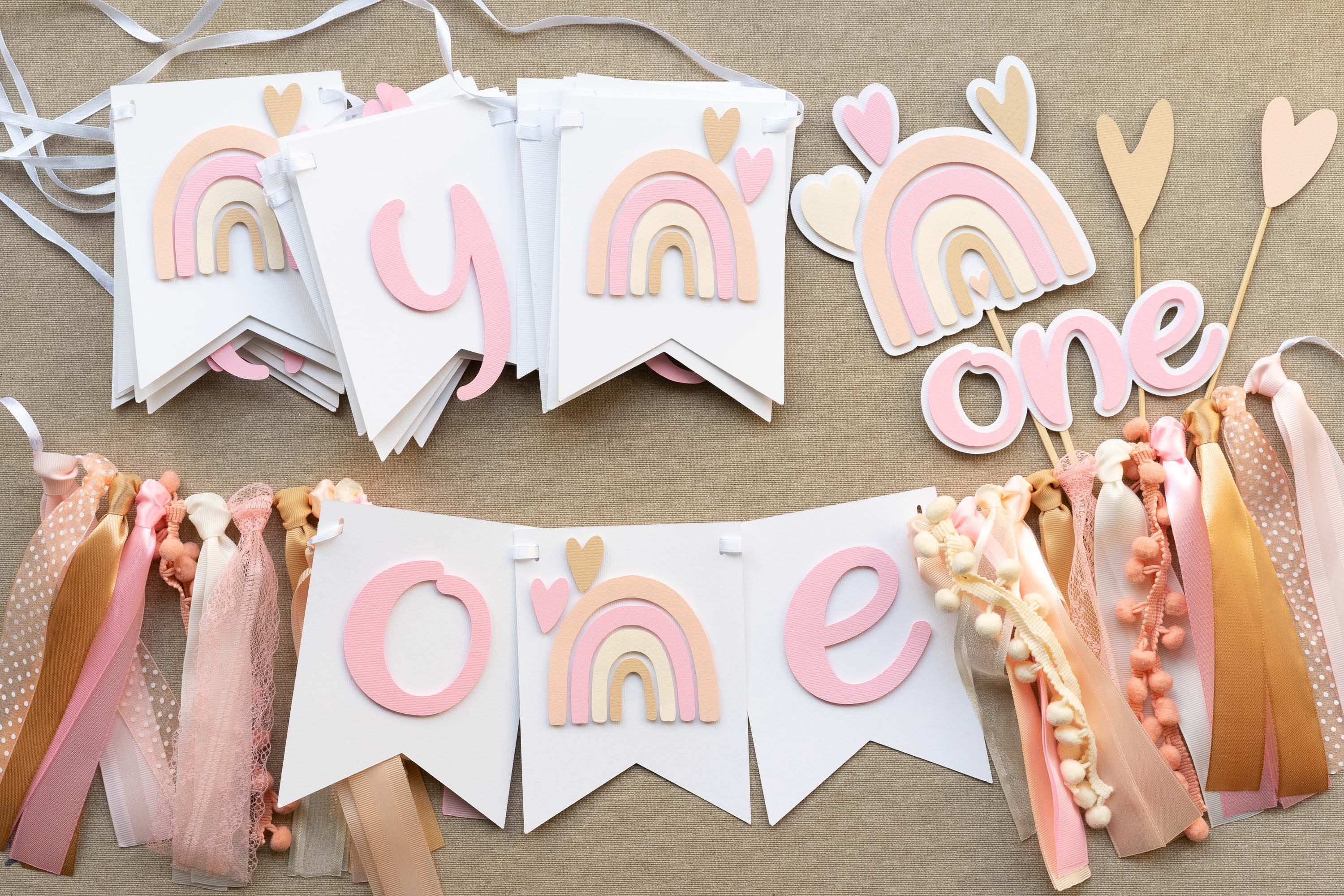 First Birthday Decorations Girl Boho Rainbow Party Package | Etsy