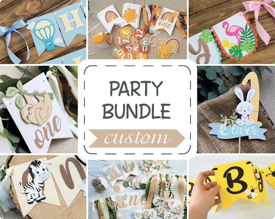 Matching or Custom Birthday Party Bundle - Etsy