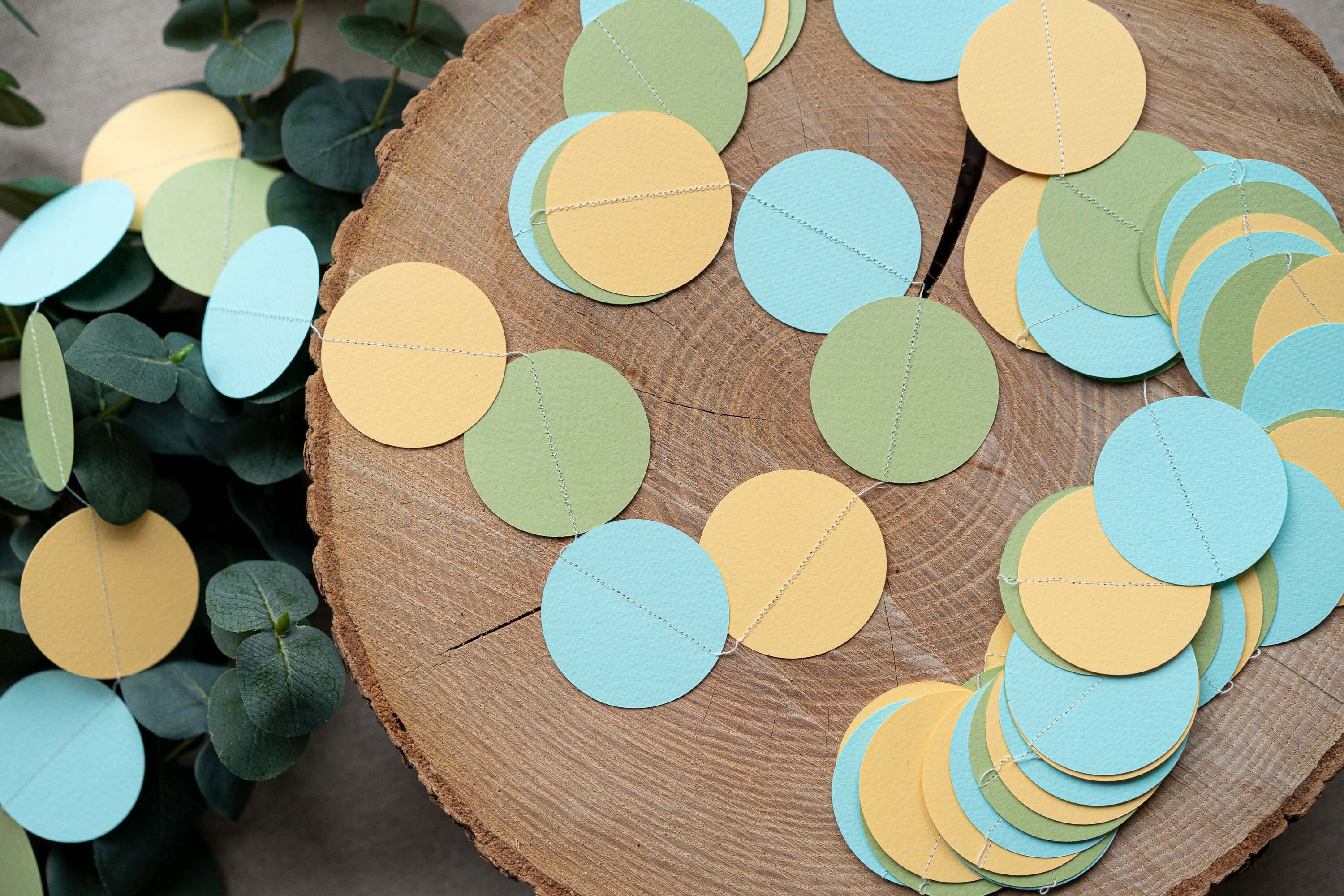 Paper Circle Garland Baby Shower Decor or Some Bunny is | Etsy