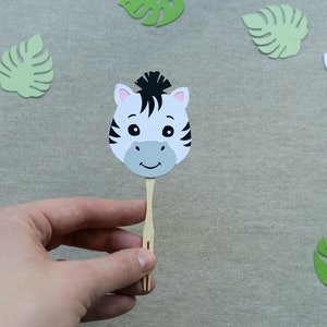 Zebra Cupcake Toppers Gender Neutral Party Decorations, Safari Baby ...