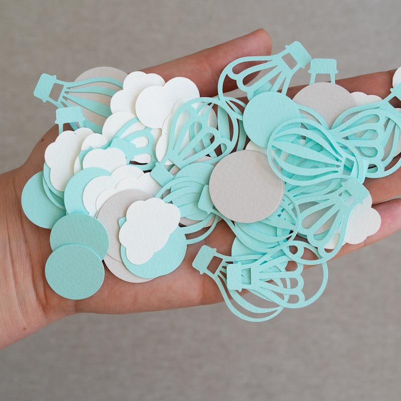 Blue Confetti Balloons - Etsy