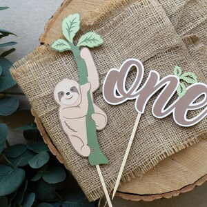 Sloth Birthday Cake Topper With Age or Name Gender Neutral - Etsy