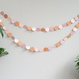 Boho Paper Garland for Muted Rainbow Girl First Birthday or Baby Shower ...