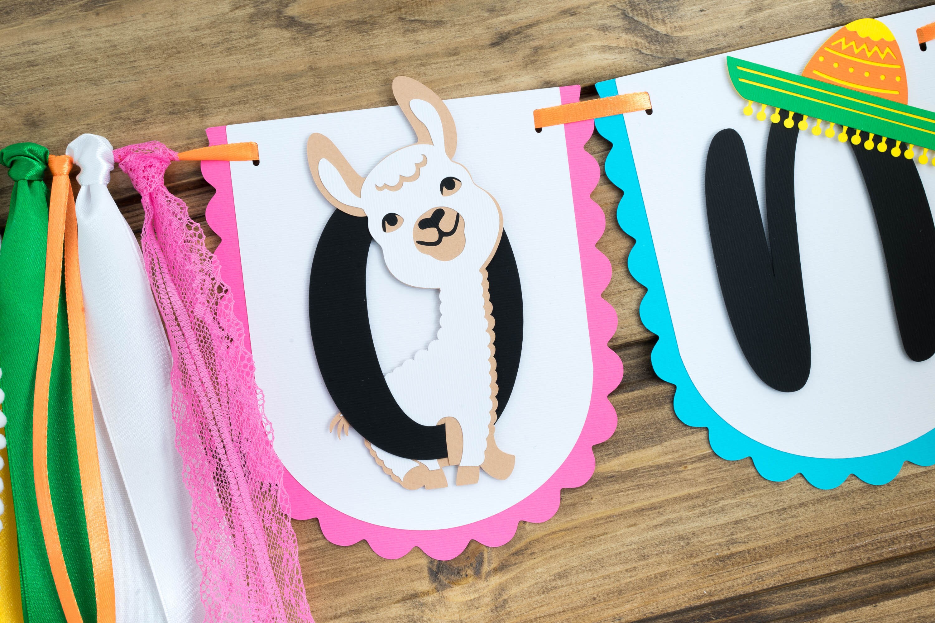 Llama First Birthday Banner Baby High Chair Bunting Baby Fiesta Party ...