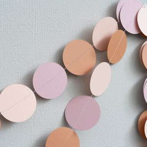 Boho Paper Garland for Muted Rainbow Girl First Birthday or Baby Shower ...