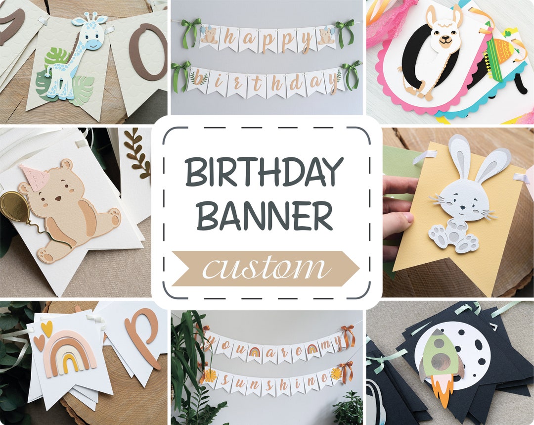 Matching or Custom Happy Birthday Banner Personalized - Etsy