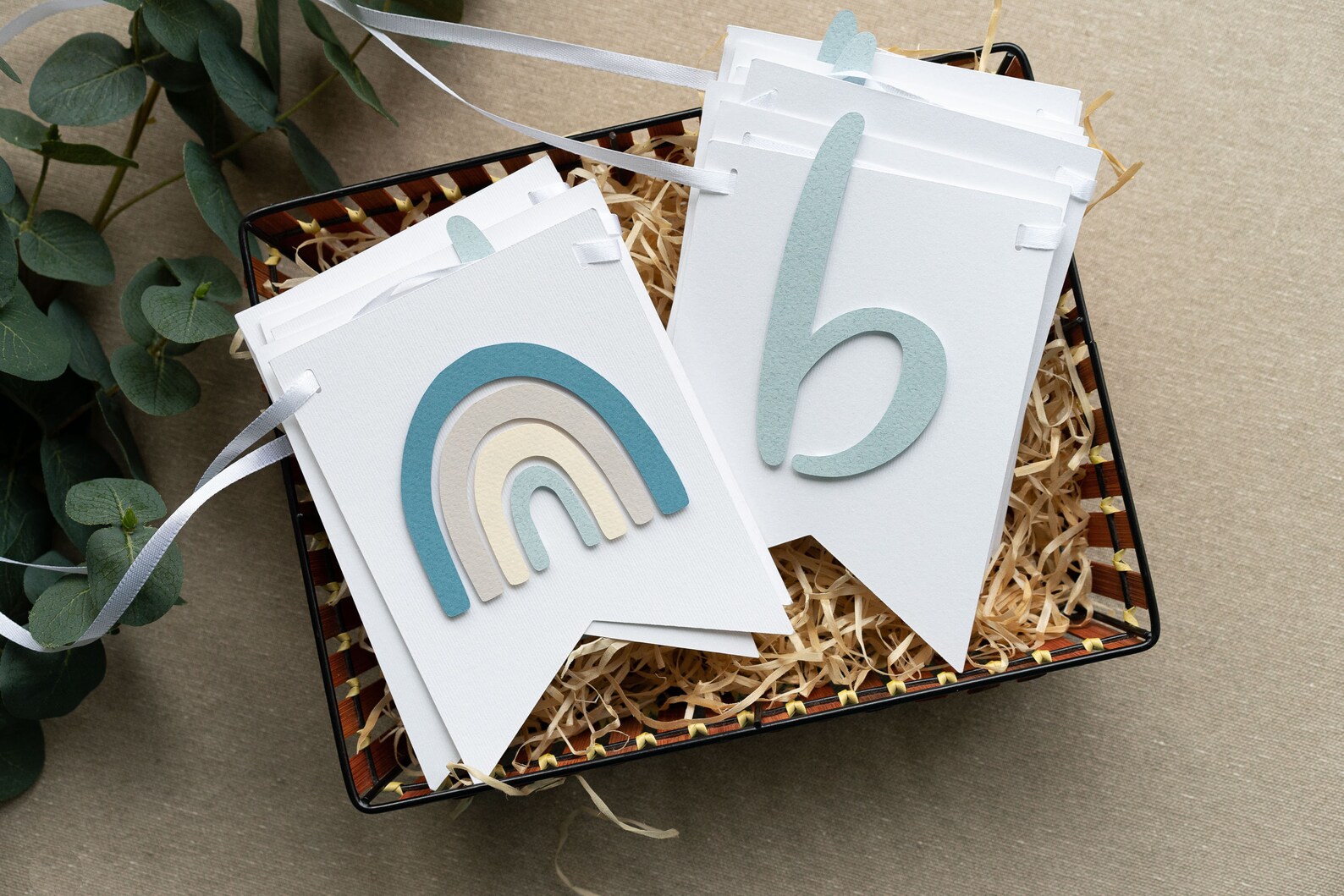 Rainbow Baby Boy First Birthday Banner Boho Party Decoration | Etsy