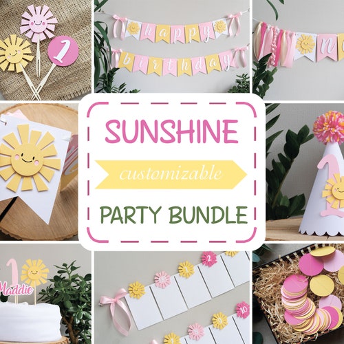 SUNSHINE BIRTHDAY Party Bundles You Are My Sunshine Birthday | Etsy
