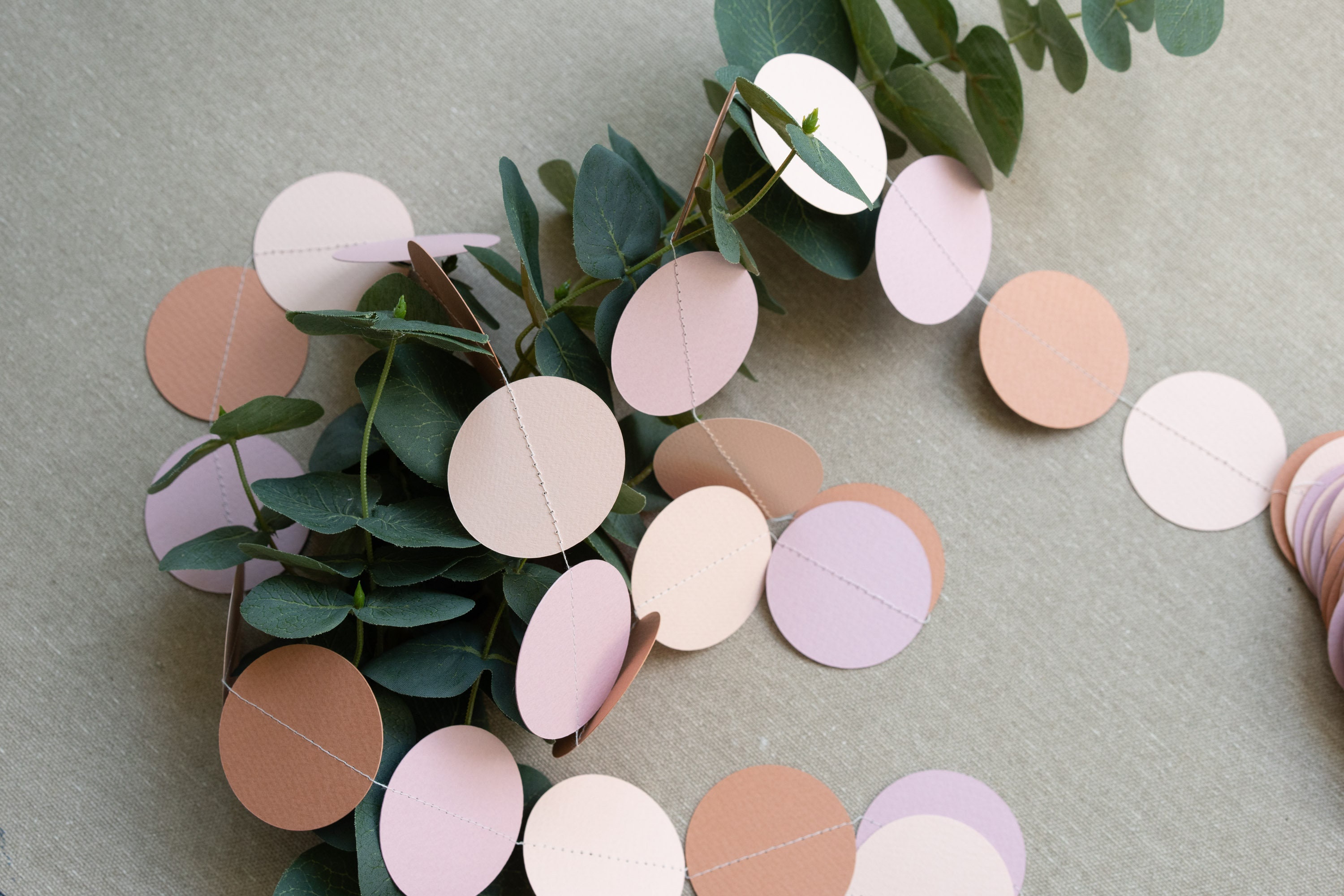 Boho Paper Garland for Muted Rainbow Girl First Birthday or Baby Shower ...