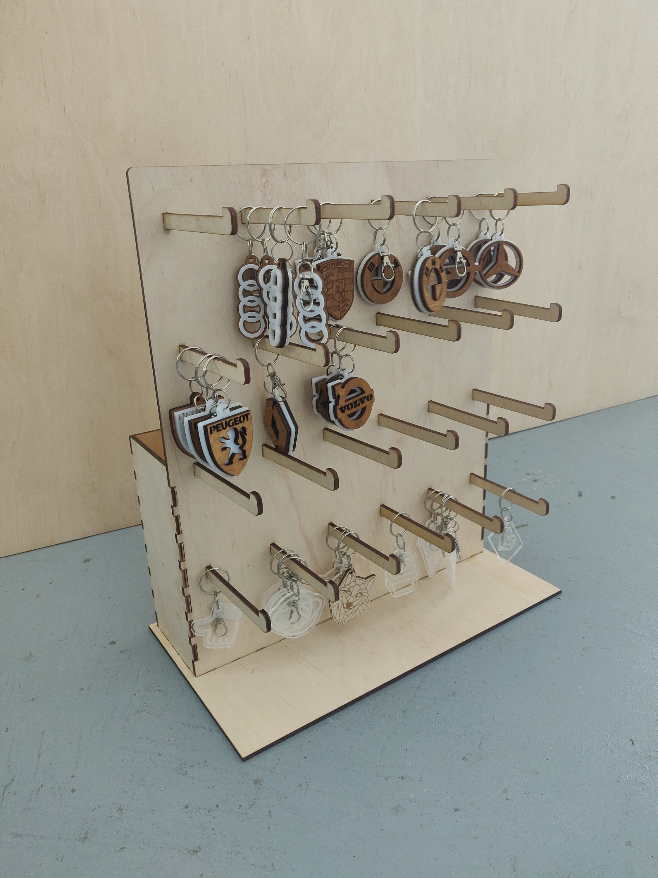 Display Product Hook Stand Box Keyring- Laser Cut File - Svg+dxf+ai ...