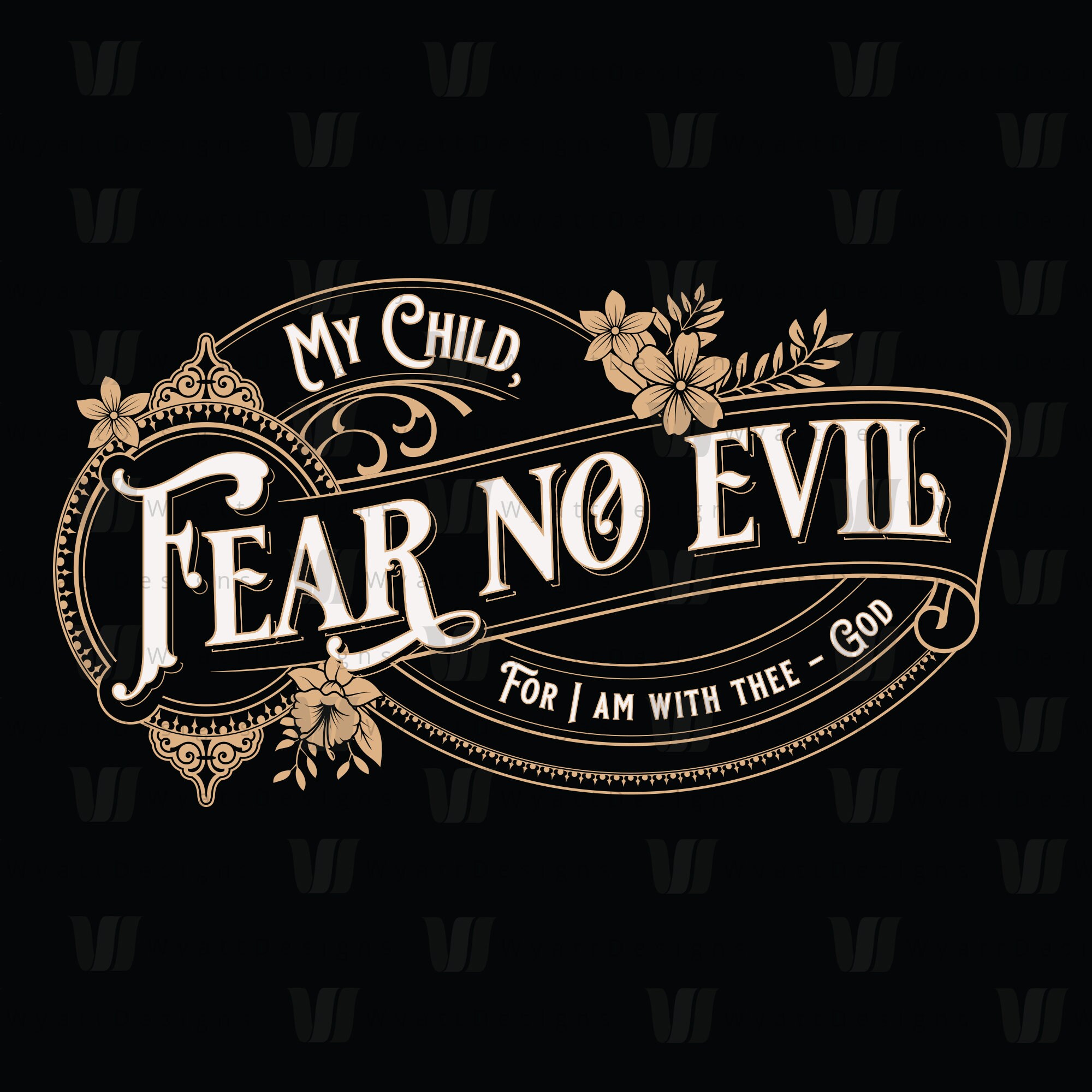 Vintage Fear No Evil Graphic Png Instant Download Etsy