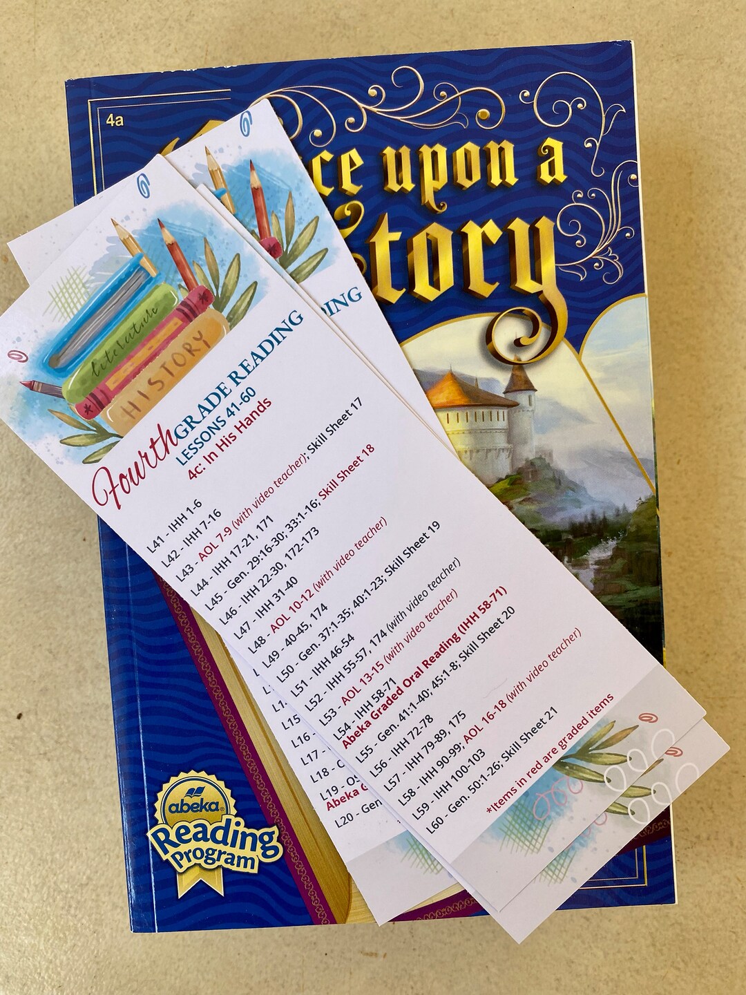 4th Grade Abeka Reading Cards - Etsy