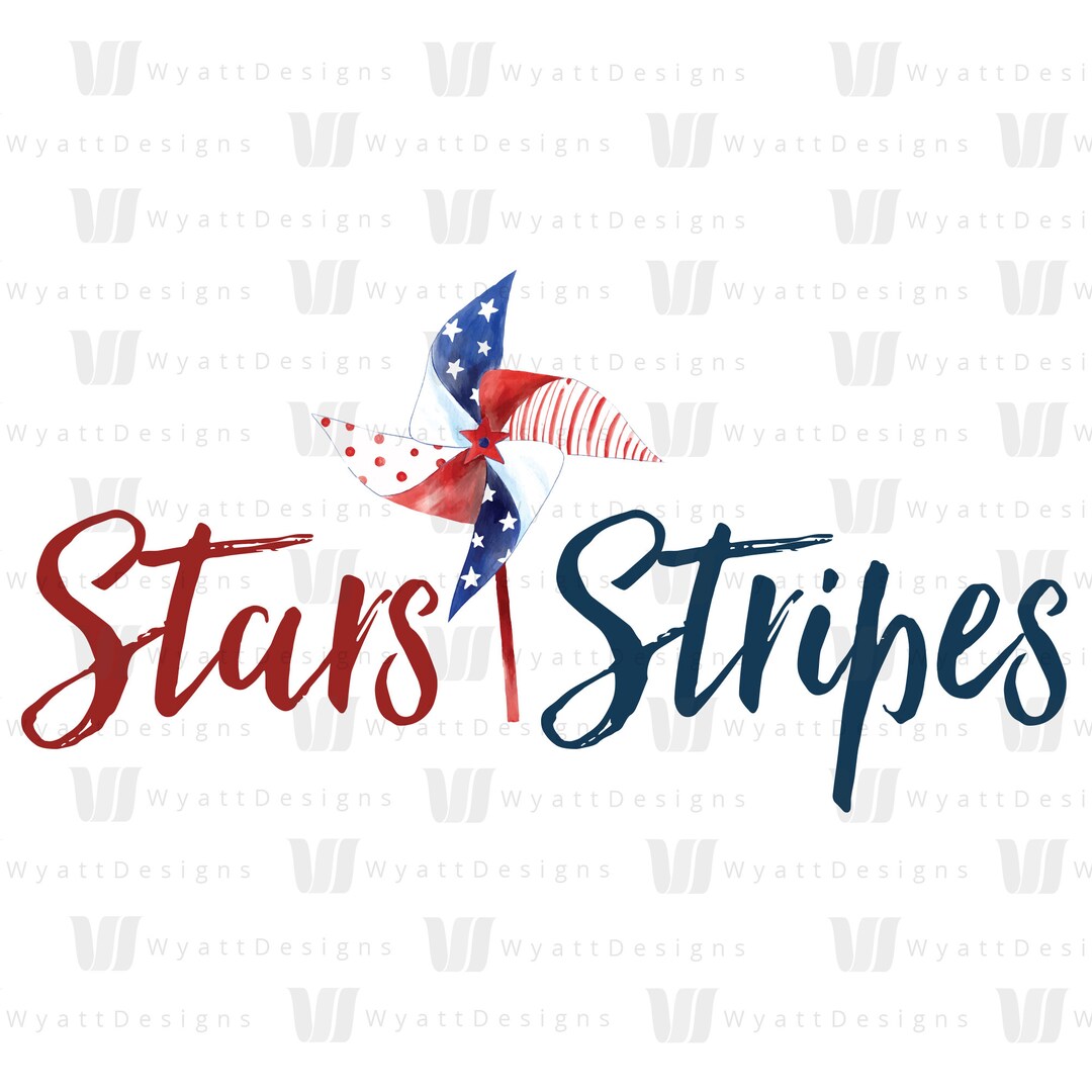 Stars & Stripes Patriotic Graphic, PNG, Instant Download, Sublimation ...