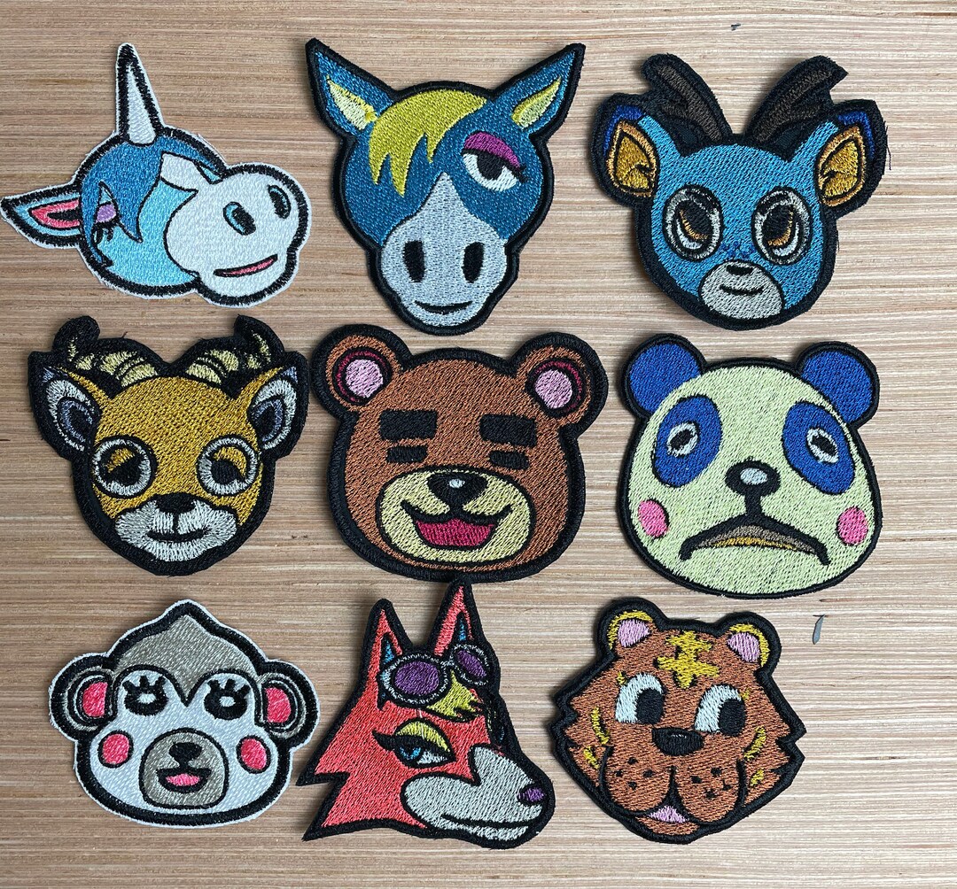 Animal Crossing Villager, Character, Iron on Patch, Ed, Julian, Bam ...