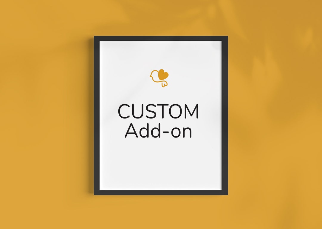 Custom Add-on - Etsy