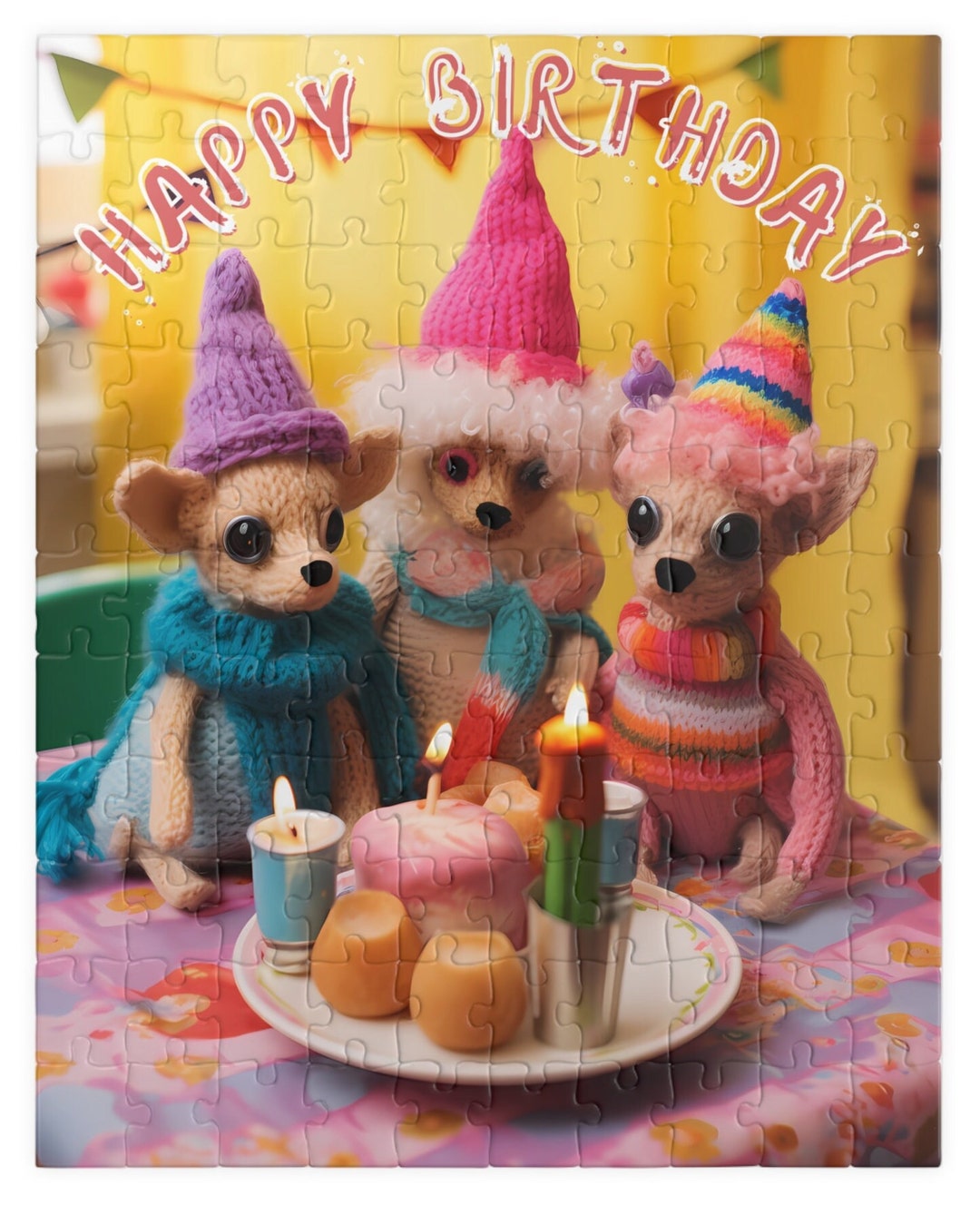 Birthday Jigsaw Puzzle Gift, Puzzle Greeting Card, BFF Gift, Cute ...