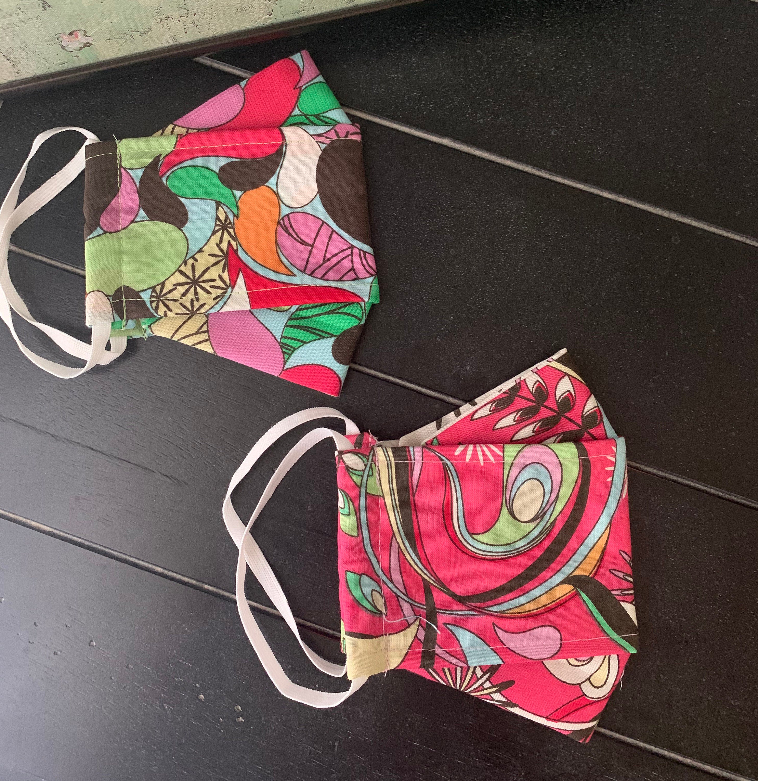 Origami 3D Face Masks With 3 Layers / Set of 2, Retro - Etsy
