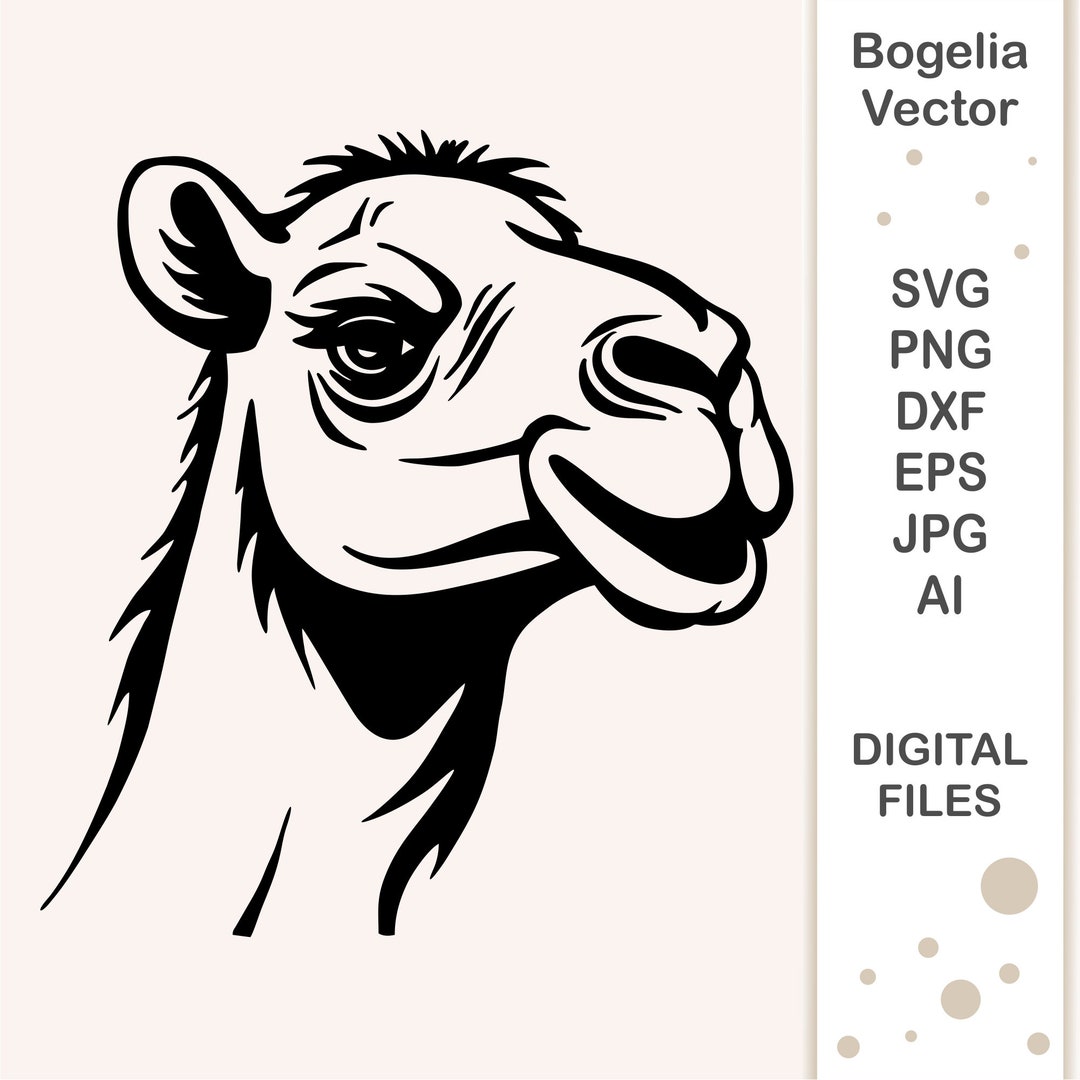 Camel Svg, Camel Cut File, Camel Head Svg, Animal Face Svg, Animal Svg ...