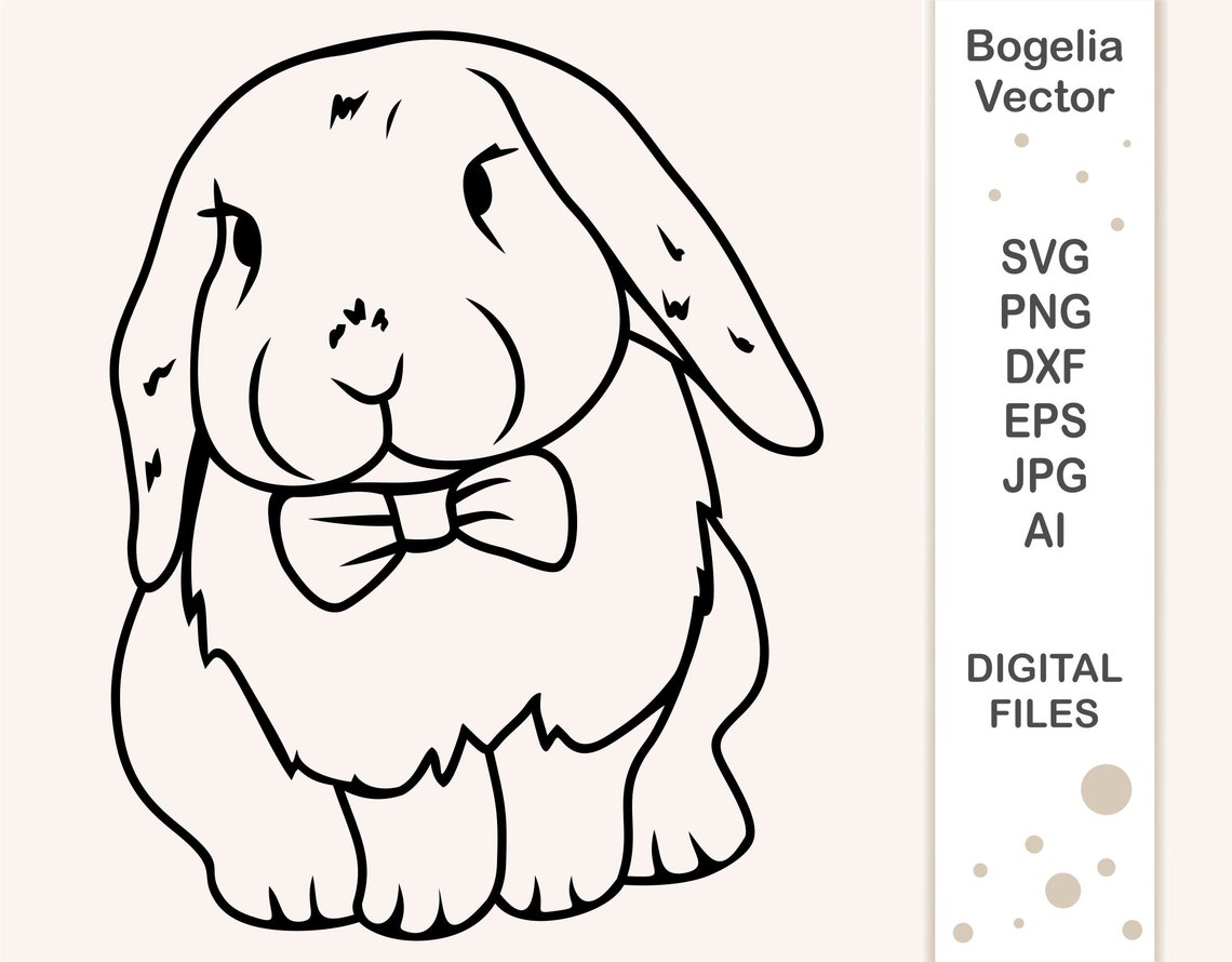 Bunny Svg Bunny Cut File Cute Bunny Svg Cute Svg for - Etsy