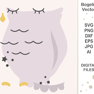 Owl Svg, Layered Svg Cut File, Cute Owl Svg, Owl Clipart, Baby Girl Svg ...