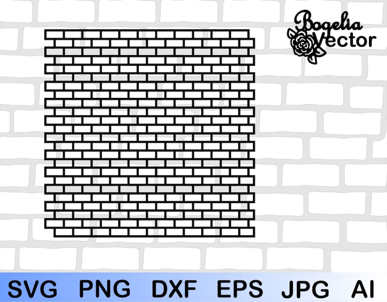 Brick Svg Cut File Stencil Template Svg Pattern Brick Wall - Etsy