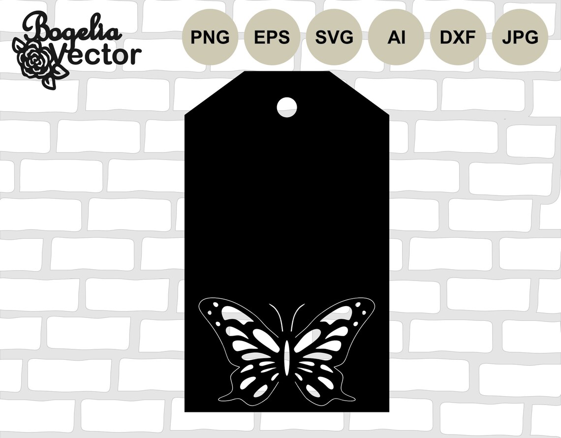 Tags Svg File Bundle Butterfly Svg Butterfly Cut File | Etsy