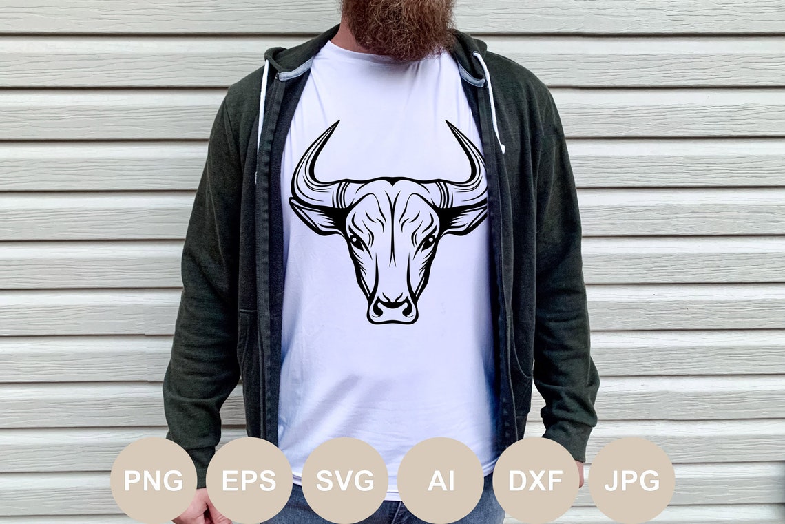 Bull Svg Bull Cut File Bull Head Svg for Shirt Animal Face - Etsy