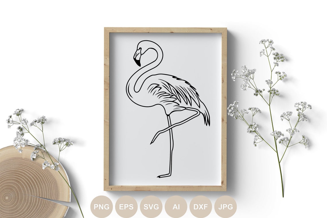 Flamingo Svg File Flamingo Cut File Animal Svg Beach - Etsy