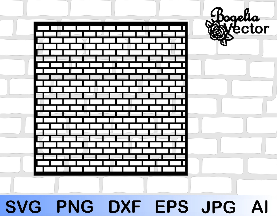 Brick Svg Cut File Stencil Template Svg Pattern Brick Wall - Etsy