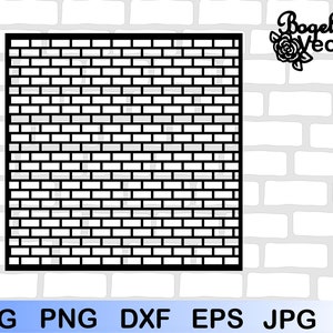 Brick Svg, Cut File, Stencil Template Svg, Pattern Brick Wall Svg ...
